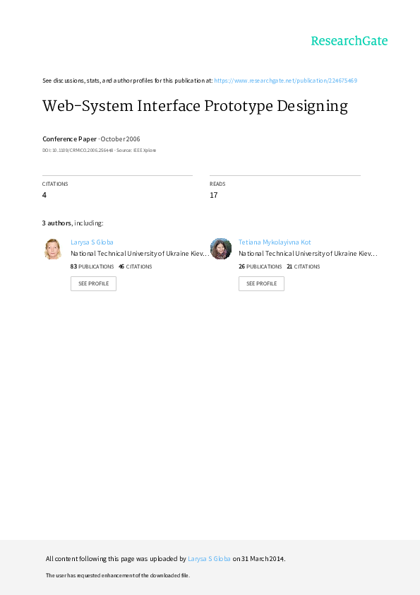 (PDF) Web-System Interface Prototype Designing