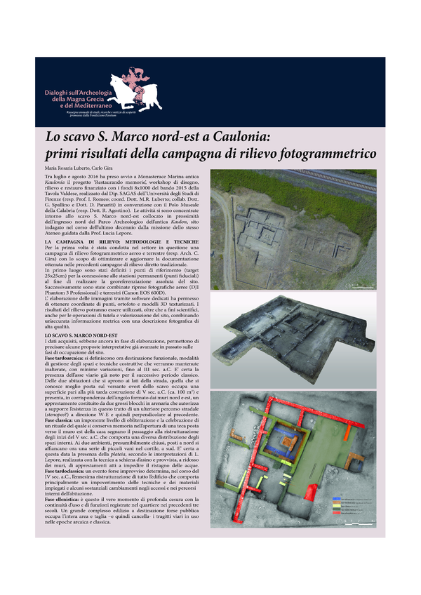 (PDF) S.Marco_campagna rilievo_2016.pdf | Maria Rosaria Luberto, Carlo ...