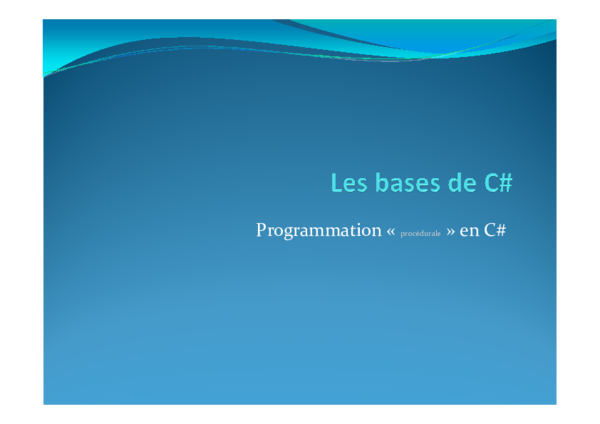 (PDF) Programmation « procédurale » en C