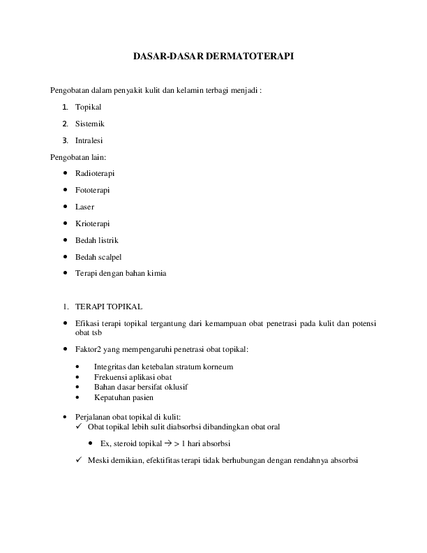 (PDF) DASAR-DASAR DERMATOTERAPI