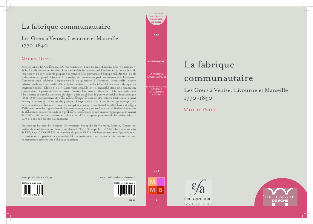 (PDF) Mathieu Grenet, La Fabrique communautaire. Les Grecs à Venise ...