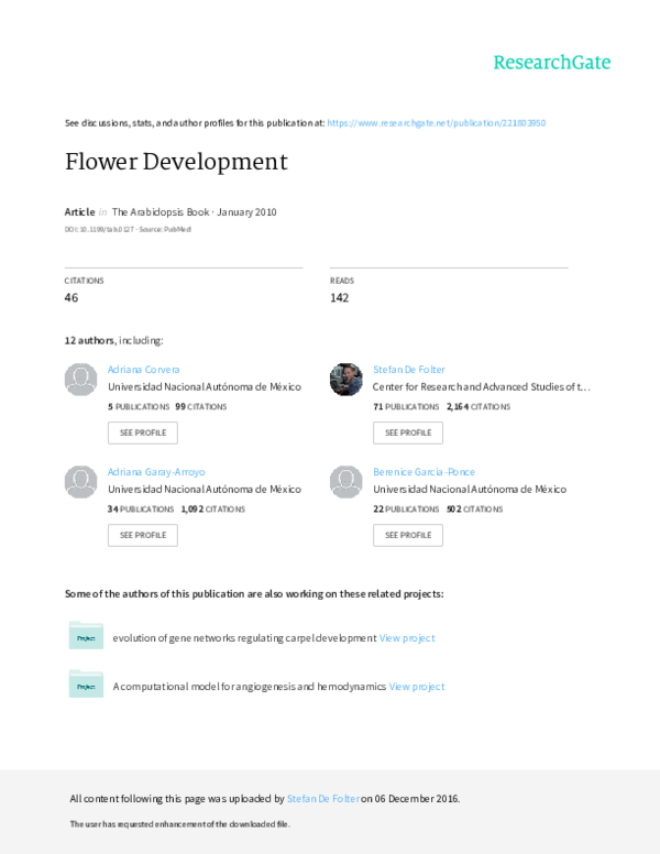 (PDF) Flower development