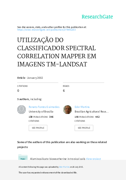 (PDF) Utilização Do Classificador Spectral Correlation Mapper Em ...