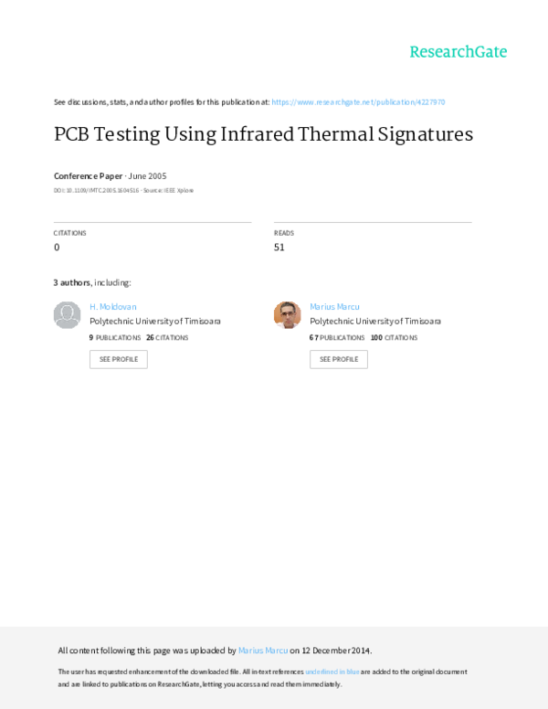 (PDF) PCB Testing Using Infrared Thermal Signatures