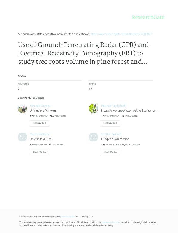 (PDF) Use of ground-penetrating radar (GPR) and electrical resistivity ...