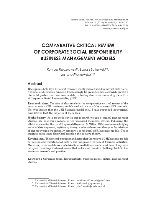 pdf-comparative-critical-review-of-corporate-social-responsibility
