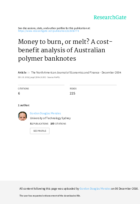 (PDF) Money to burn, or melt? A cost-benefit analysis of Australian ...