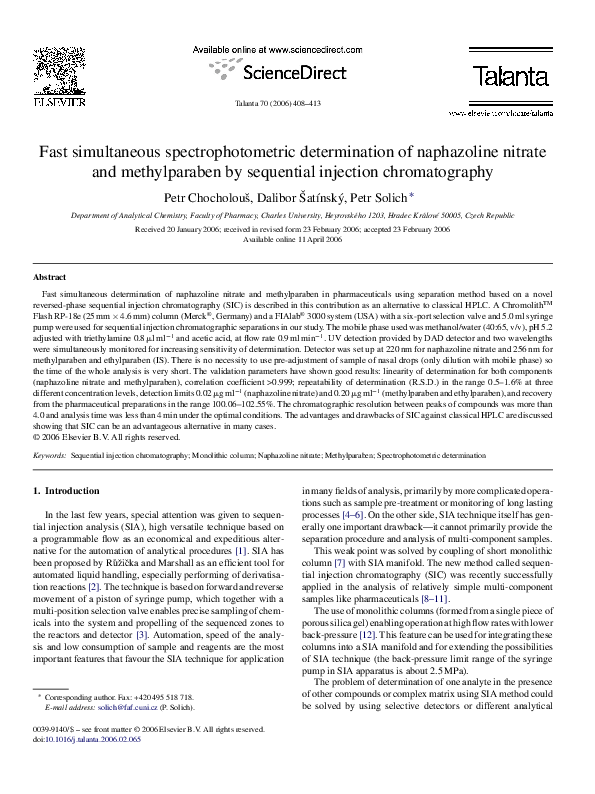 (PDF) Fast simultaneous spectrophotometric determination of naphazoline ...