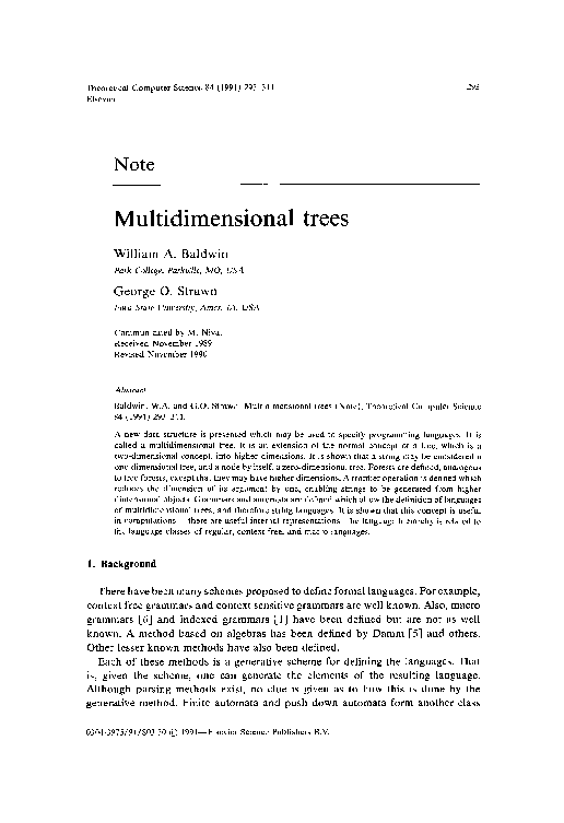 (PDF) Multidimensional trees