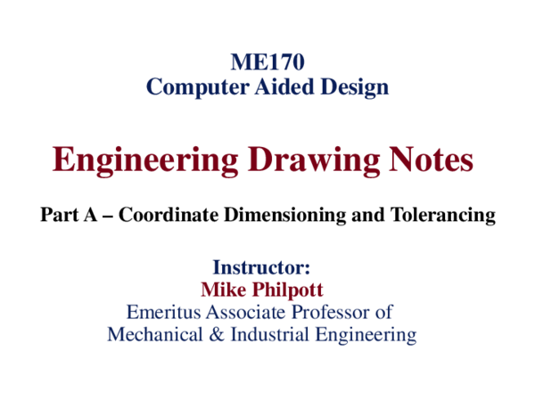 (PDF) Engineering Drawing Notes Part A – Coordinate Dimensioning and ...