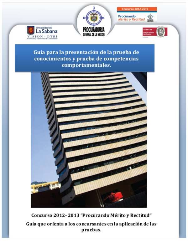 (PDF) Guía para la presentación de la prueba de conocimientos y prueba ...