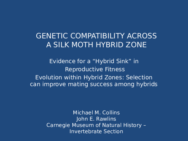 (PPT) A TRANSECT FOR GENETIC COMPATIBILITY