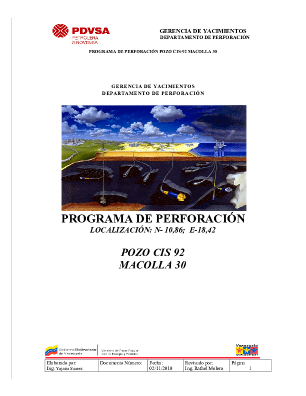 (PDF) GERENCIA DE YACIMIENTOS DEPARTAMENTO DE PERFORACIÓN PROGRAMA DE ...