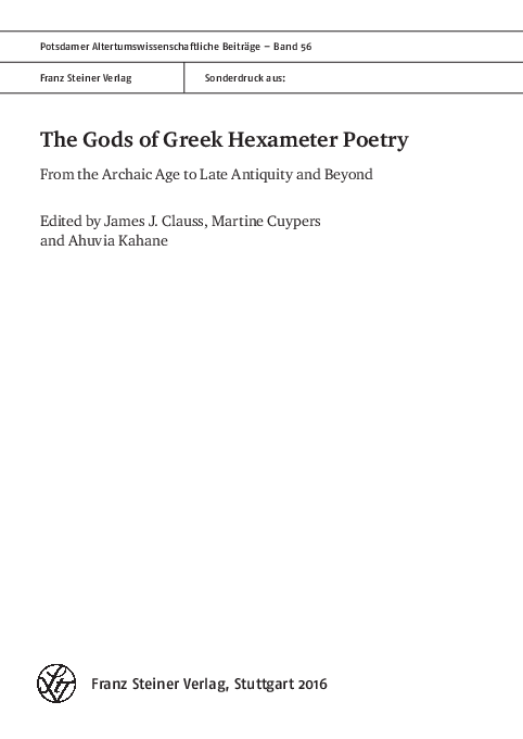 (PDF) Gods in Callimachus' Hymns