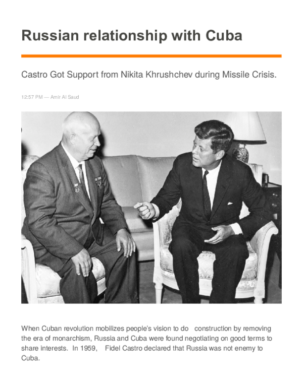 (DOC) Russian relationship with Cuba