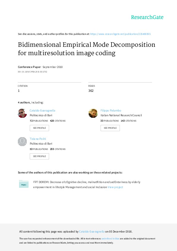 Pdf Bidimensional Empirical Mode Decomposition For Biometric Analysis And Iris Recognition