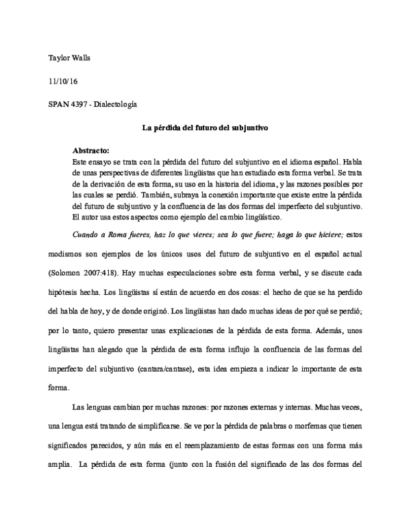 (PDF) El futuro del subjuntivo