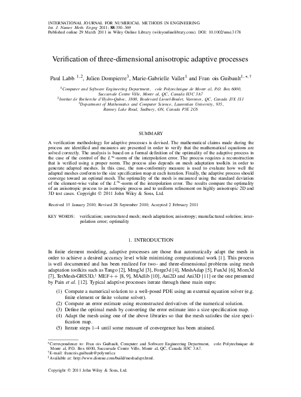 (PDF) Verification of Anisotropic Adaptive Processes in 3D