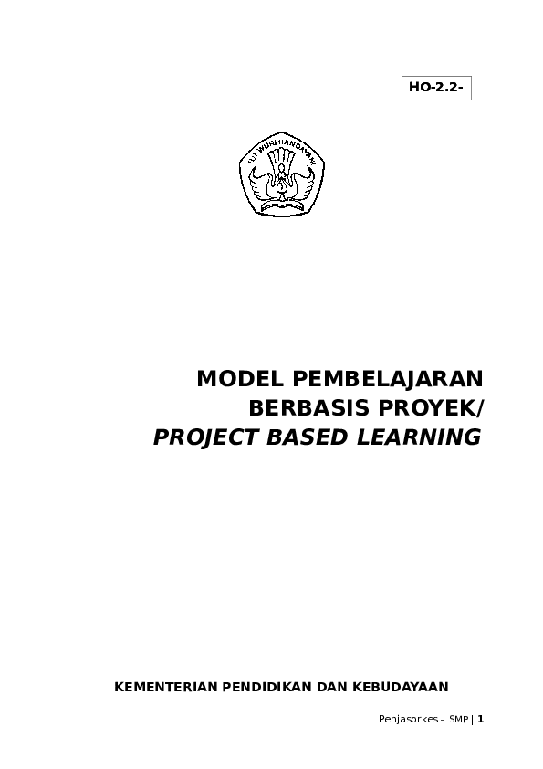 (DOC) MODEL PEMBELAJARAN BERBASIS PROYEK
