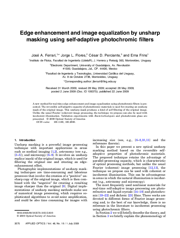(PDF) Edge enhancement and image equalization by unsharp masking using self-adaptive ...