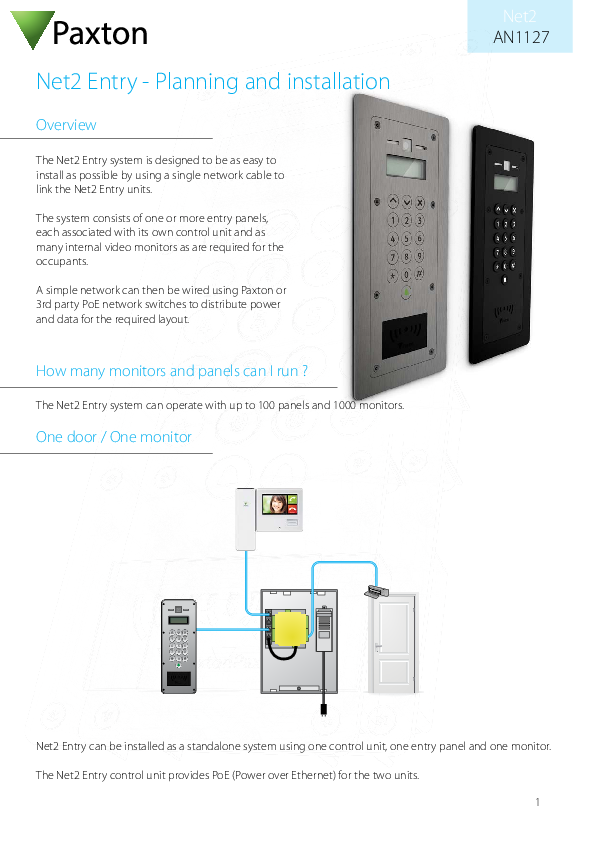 (PDF) Net2 Entry -Planning and installation