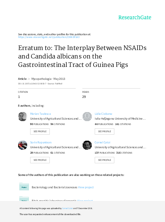 (PDF) Erratum to: The Interplay Between NSAIDs and Candida albicans on ...