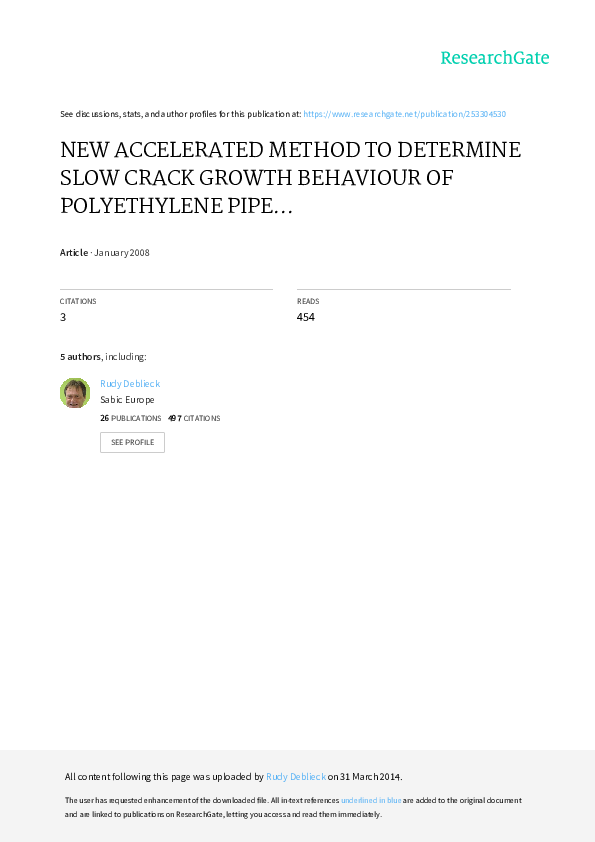 (PDF) New Accelerated Method to Determine Slow Crack Growth Behaviour ...