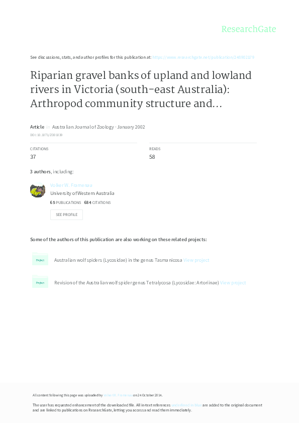 (PDF) Riparian gravel banks of upland and lowland rivers in Victoria ...
