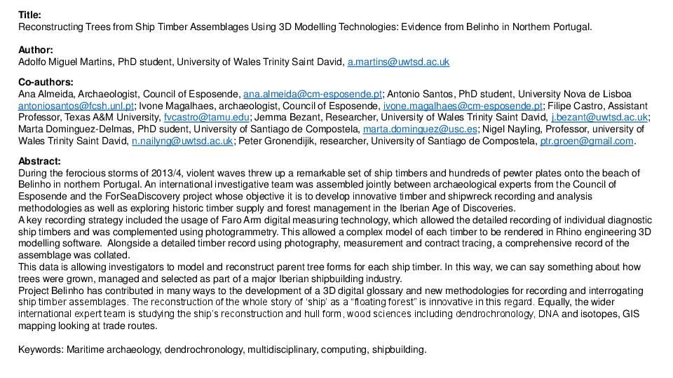 Pdf Reconstructing Trees From Ship Timber Assemblages Using 3d Modelling Technologies