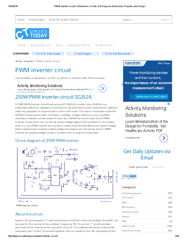Pwm Dc Ac Inverter Schematic