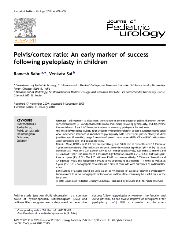 (PDF) Pelvis/cortex ratio: An early marker of success following ...