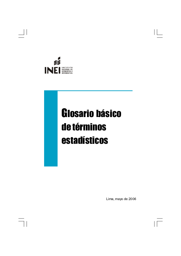 (PDF) Glosario básico de términos estadísticos