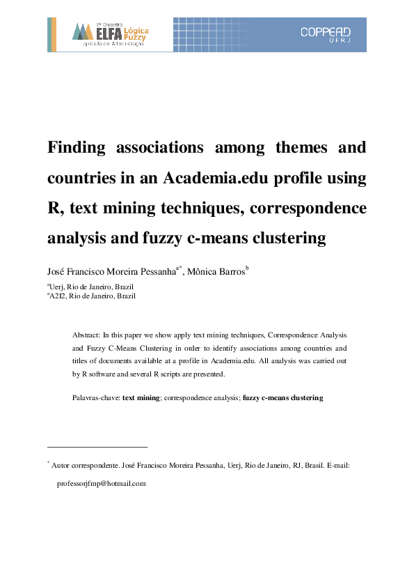 (PDF) Finding associations among themes and countries in an Academia ...