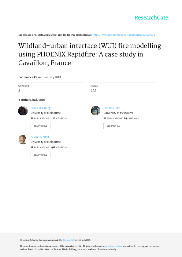 (PDF) Wildland–urban interface (WUI) fire modelling using PHOENIX ...