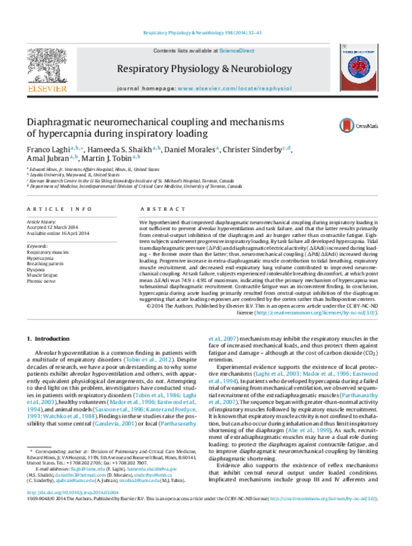 (PDF) Diaphragmatic neuromechanical coupling and mechanisms of ...