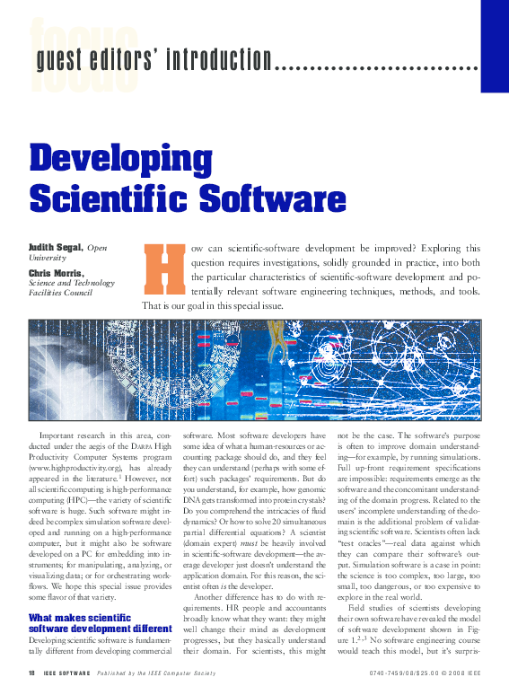 (PDF) Developing scientific software