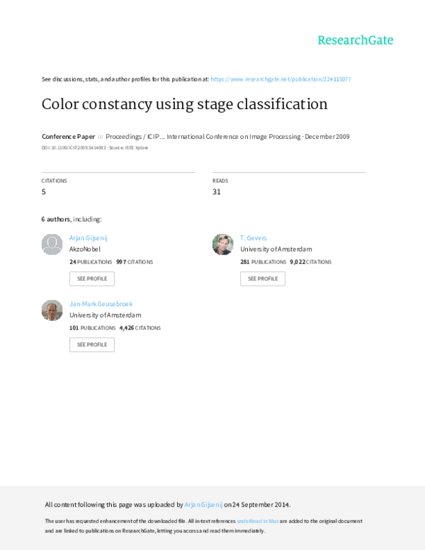 Pdf Color Constancy For Uniform And Non Uniform Illuminant Using Image Texture Akbar Sheikh