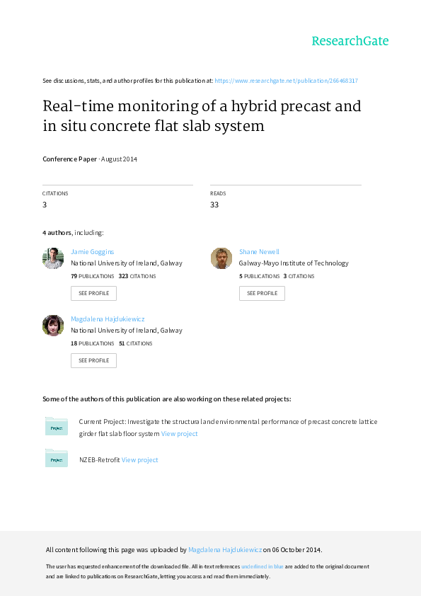 (PDF) Real-time monitoring of a hybrid precast and in situ concrete ...