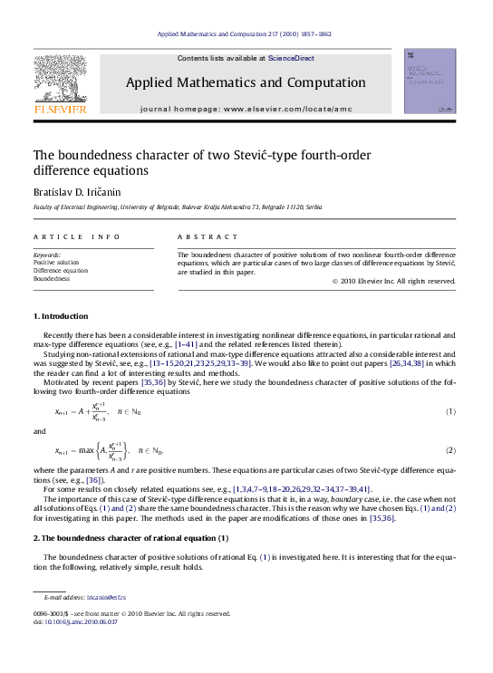 (PDF) The boundedness character of two Stević-type fourth-order ...