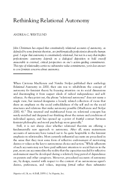 (PDF) Rethinking Relational Autonomy