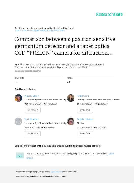 (PDF) Comparison between a position sensitive germanium detector and a ...
