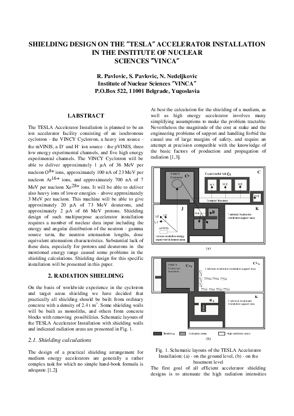 (PDF) Shielding Design on the " "Tesla" " Accelerator Installation in ...