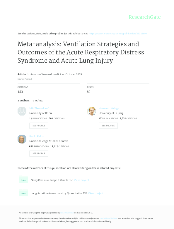 (PDF) Pressure-controlled versus volume-controlled ventilation for ...