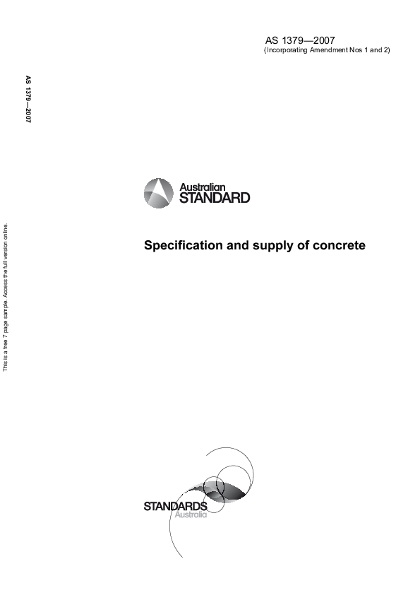 (PDF) AS 1379—2007 Specification and supply of concrete