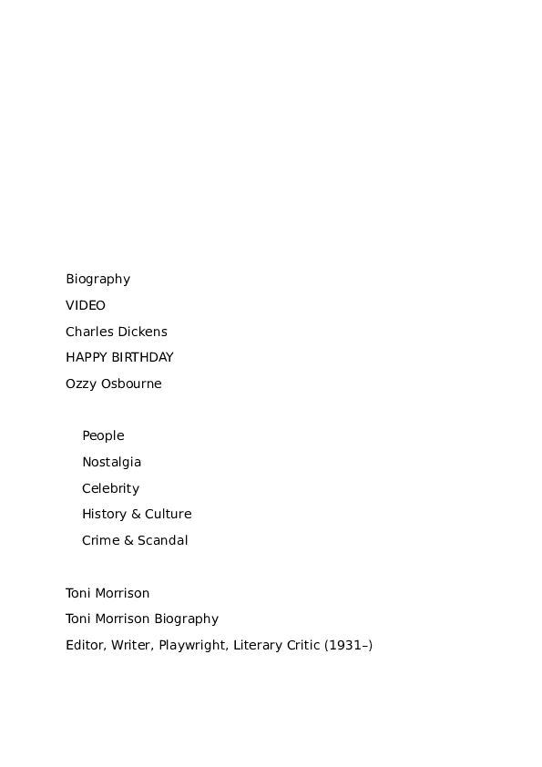 (DOC) Biography of toni morrison