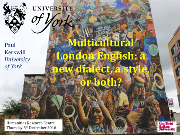 (PDF) Multicultural London English: a new dialect, a style, or both ...