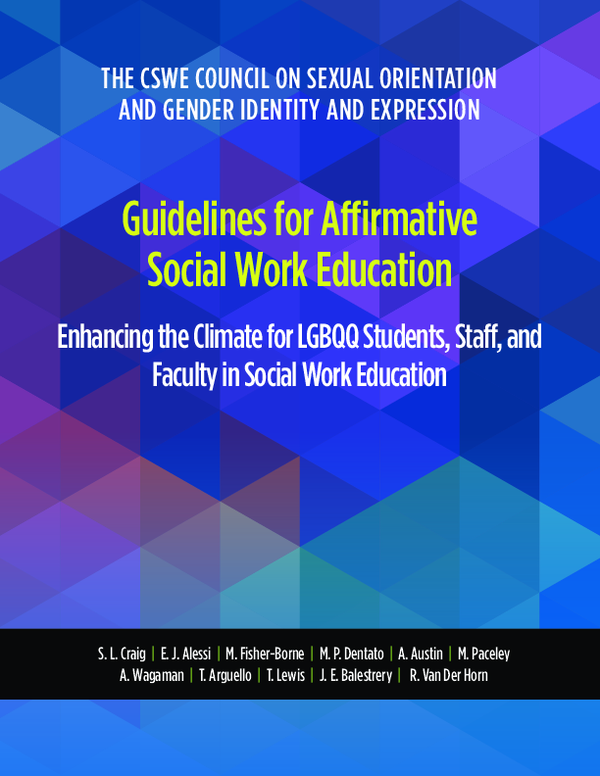 (PDF) Guidelines for Affirmative Social Work Education, Enhancing the ...