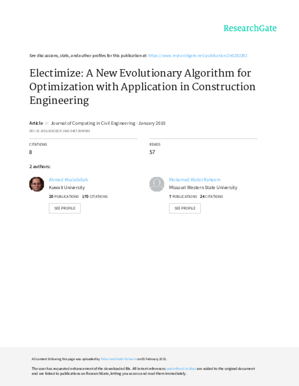 (PDF) Electimize: New Evolutionary Algorithm for Optimization with ...