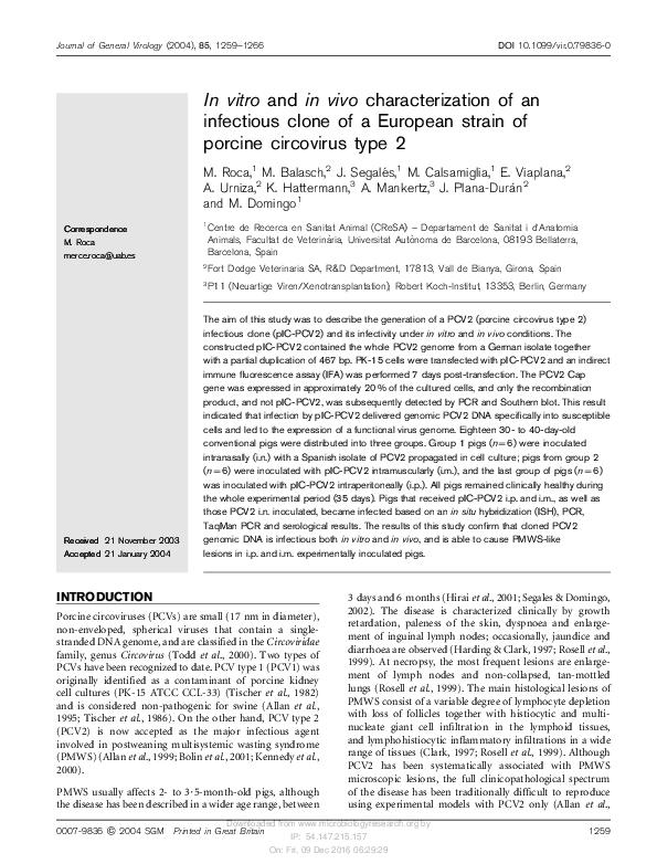 (PDF) Development and Validation of a Real-Time PCR for Chlamydia suis ...