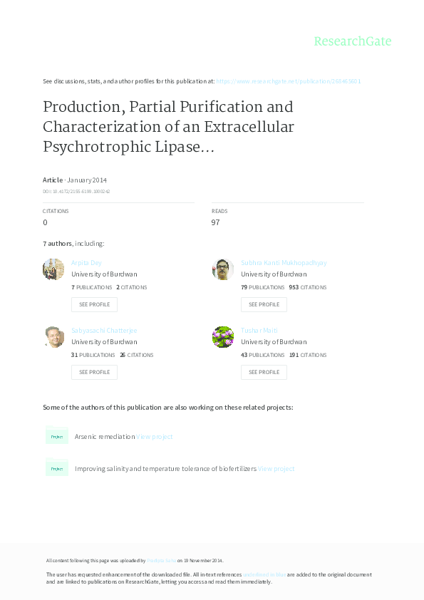 Pdf Production Partial Purification And Characterization Of Xylanase From Trichosporon